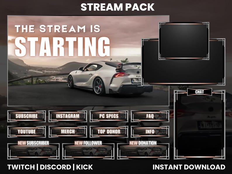 Animated Twitch Stream Pack | Twitch Overlay | Animated Screens ...
