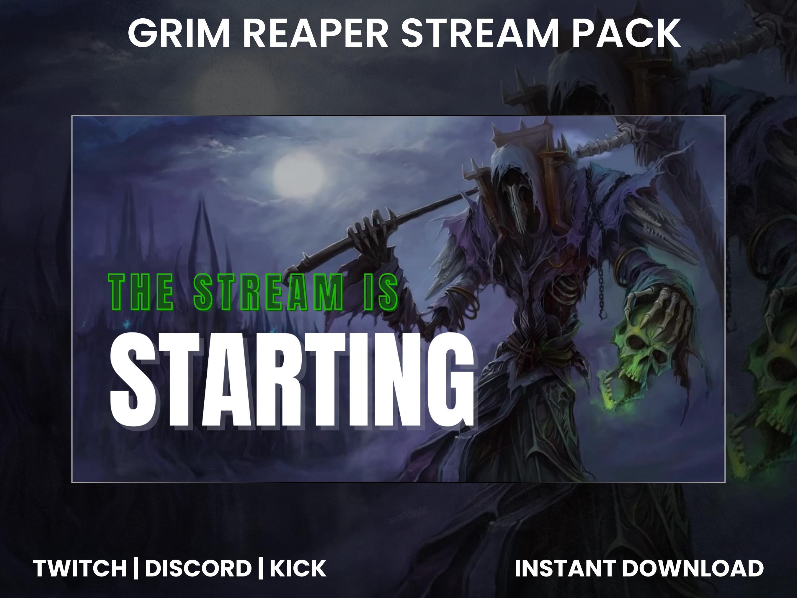 Grim Reaper Twitch Steam Pack | Twitch Screen Overlay | Twitch Sub ...