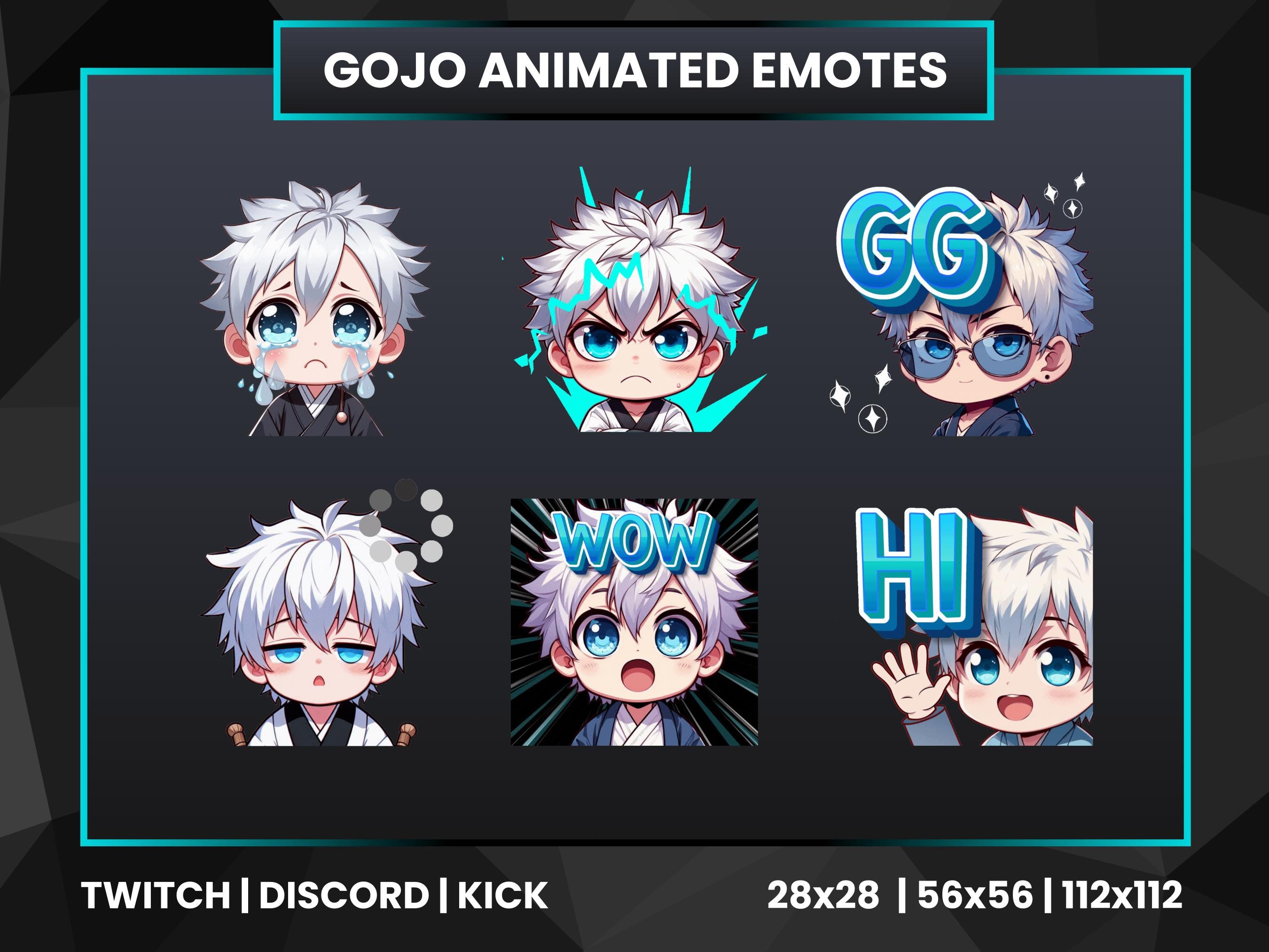 Animated Gojo Twitch Emotes | Gojo Emotes | Animated Twitch Emotes ...
