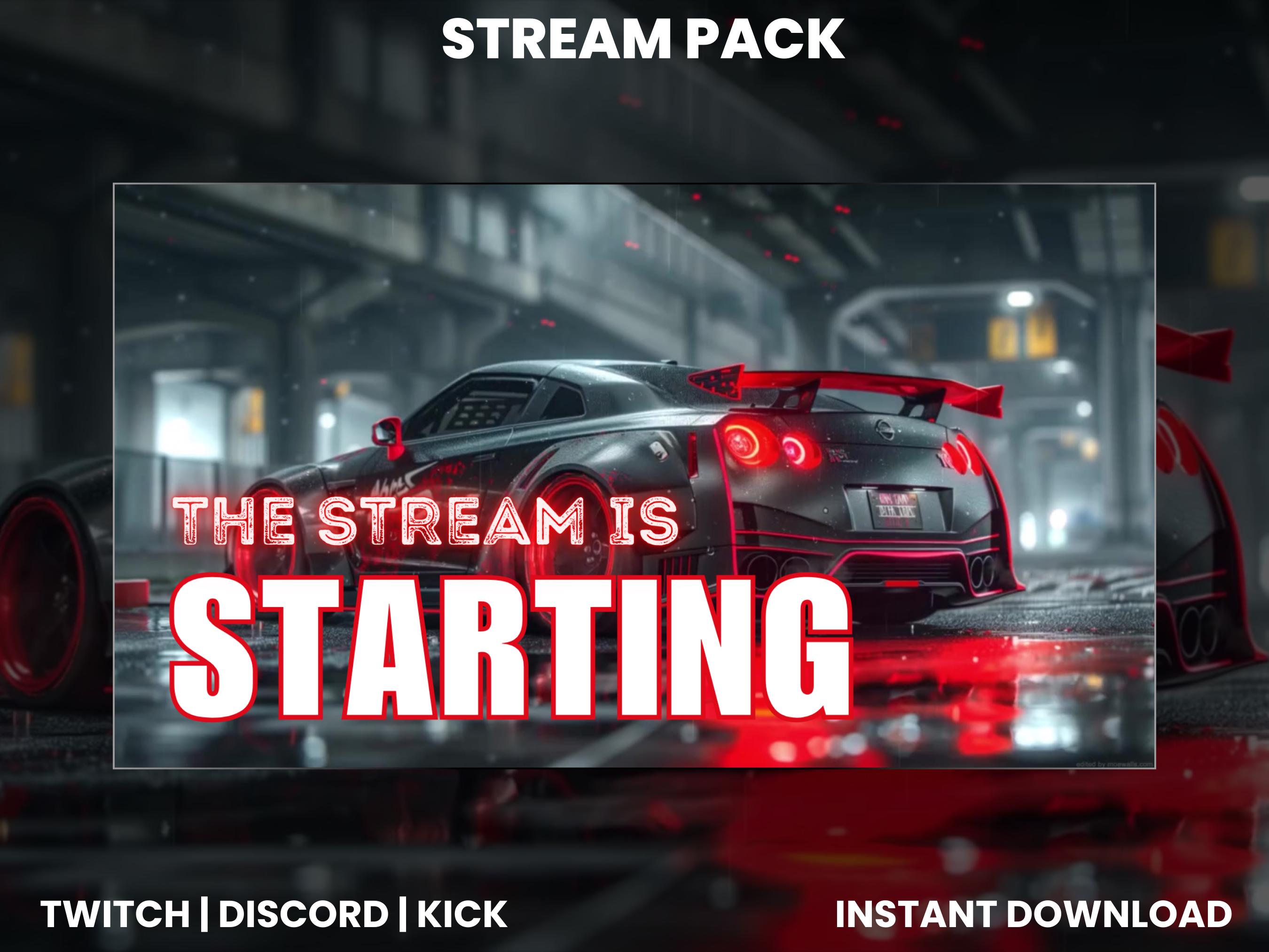 Animated Twitch Stream Pack | Twitch Screen Overlay | Sports Car Stream ...
