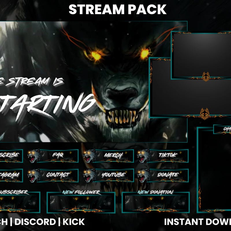 Twitch Overlay Werewolf - Etsy