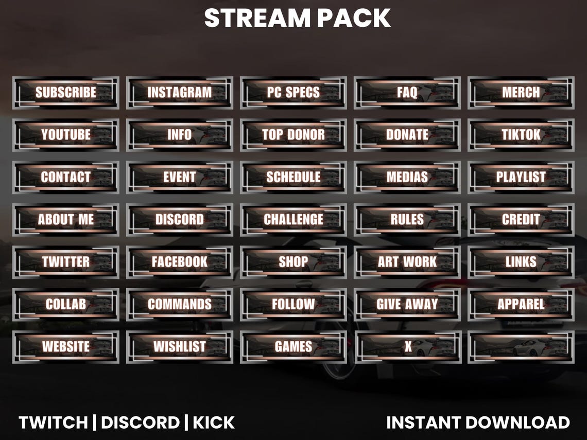 Animated Twitch Stream Pack | Twitch Overlay | Animated Screens ...