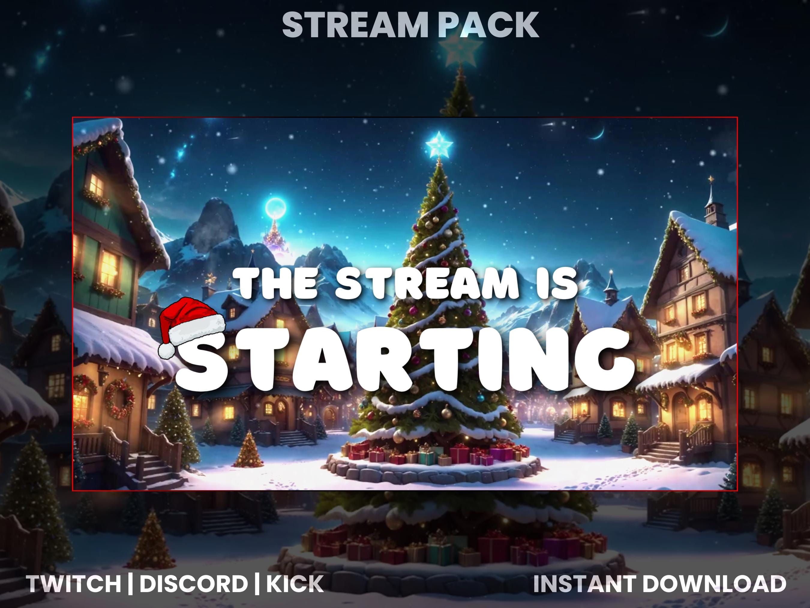 Christmas Twitch Stream Pack | Xmas Stream Pack | Animated Screens ...