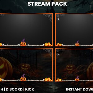 Spooky Halloween Animated Twitch Stream Pack | Webcam Overlay ...