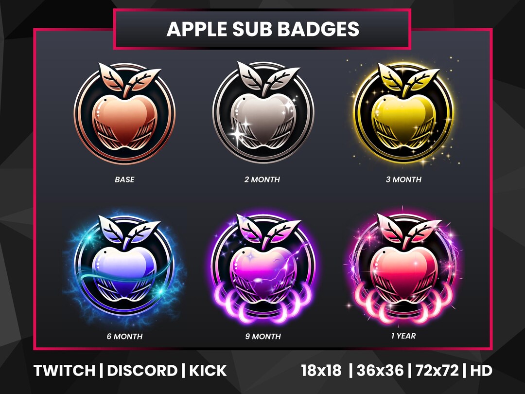 Twitch Sub Badges | Bit Badges Twitch | Twitch Badges | Discord | Kick ...
