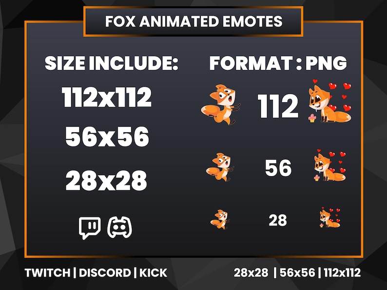 Animated Fox Twitch Emotes | Fox Emotes | Animated Twitch Emotes | Cute ...