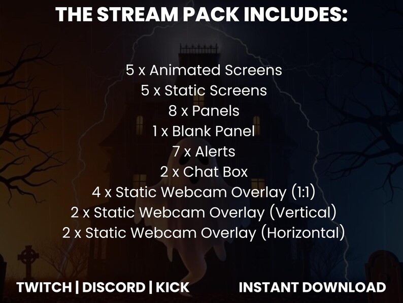 Ghost Vertical Stream Pack | Spooky Starting Offline BRB Screens ...