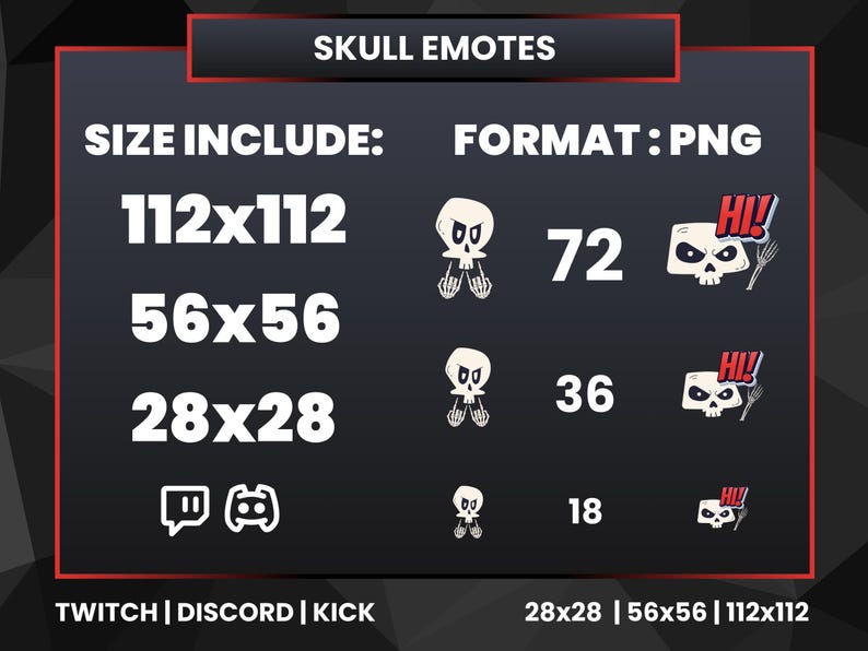 Animated Skull Twitch Emotes | Animated Emotes | Skull Emotes ...