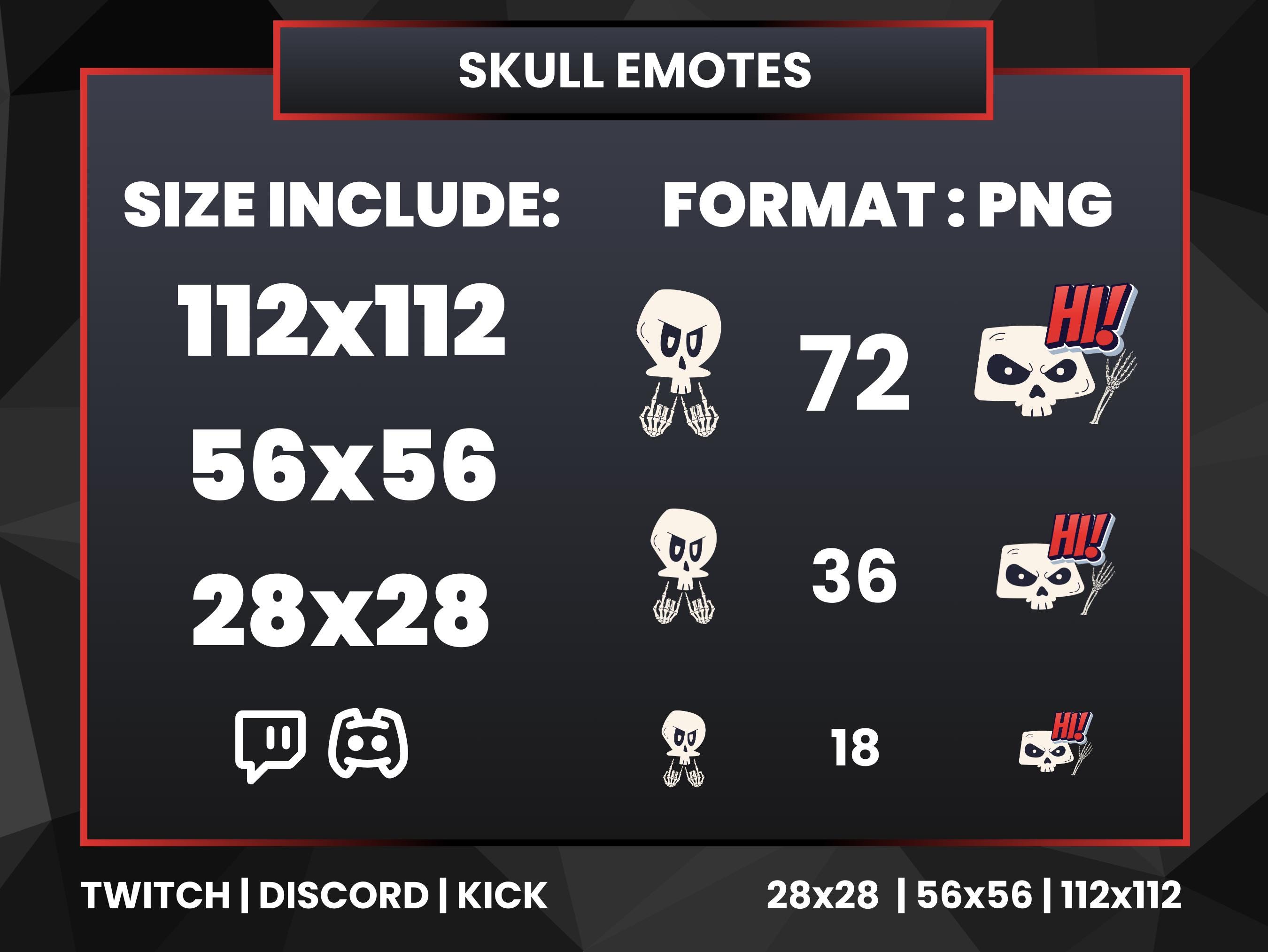 Animated Skull Twitch Emotes | Animated Emotes | Skull Emotes ...