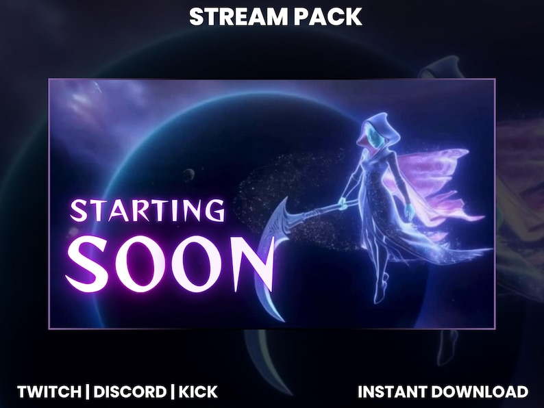 Celestial Stream Overlay Pack for OBS Twitch Kick – Animated Galaxy ...