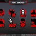 16 Shadow Ghost Twitch Emotes | Text Emotes Twitch | Ghost Emotes ...