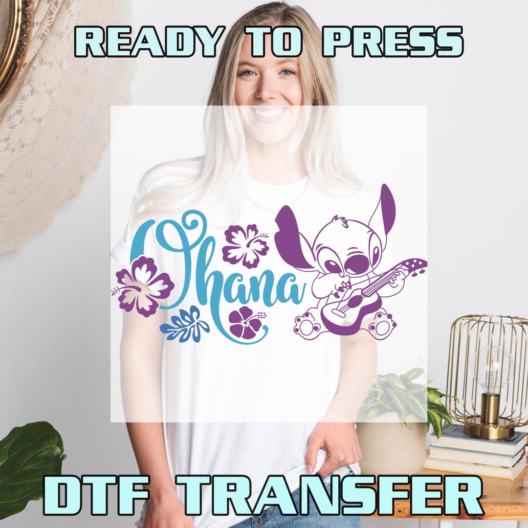 Disney Lilo and Stitch Ohana Summer Time DTF Transfers, Cute Stitch ...