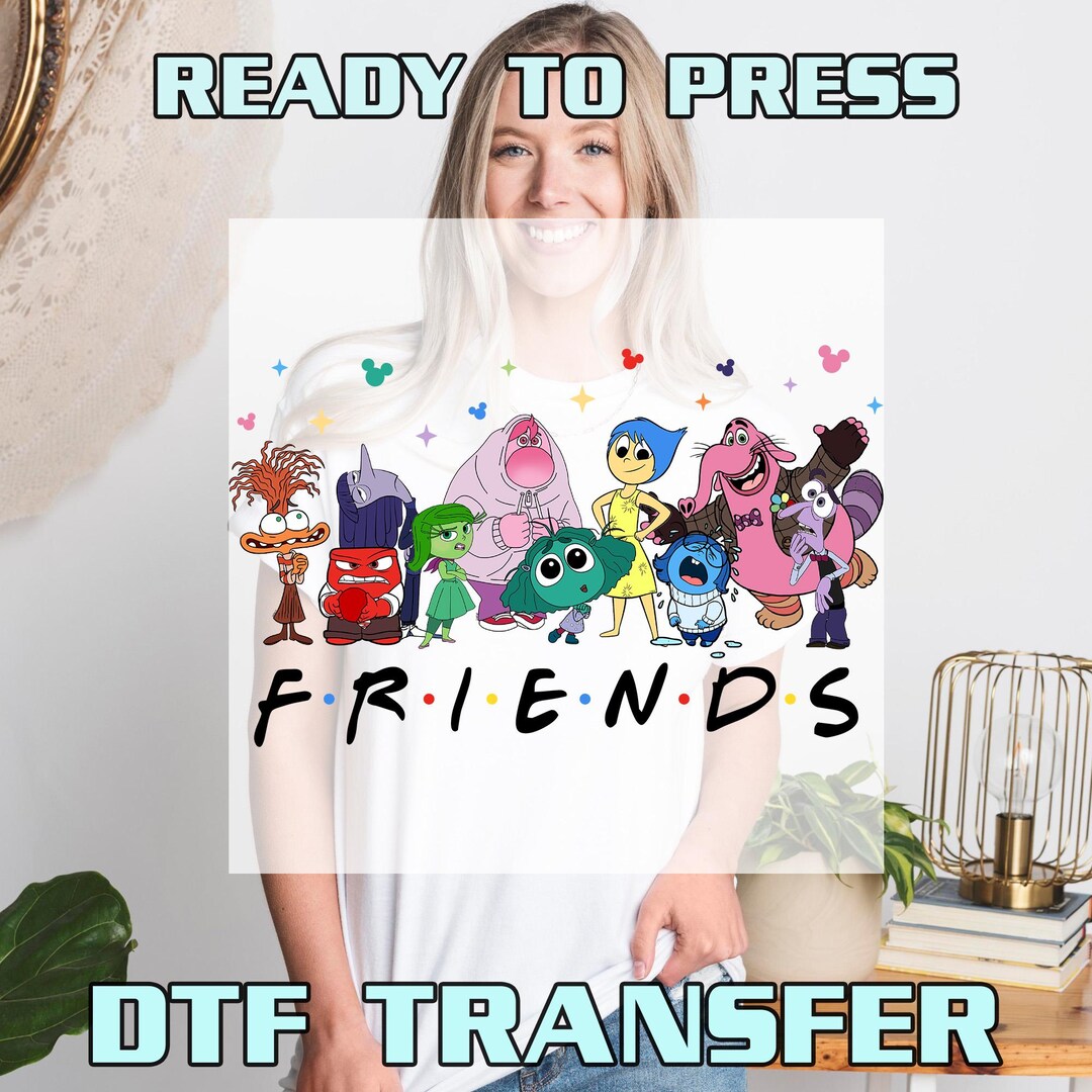 Inside Out 2 Friends Heat Press Transfer, Disney DTF Transfers, Ready ...