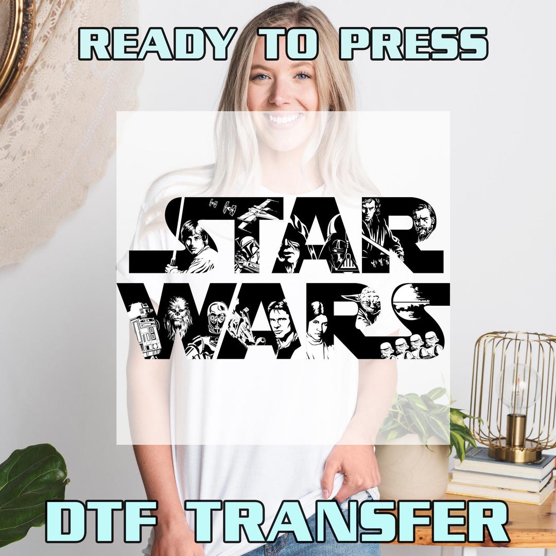 Retro Star Wars Heat Press Transfer, DTF Transfers, Ready to Press ...