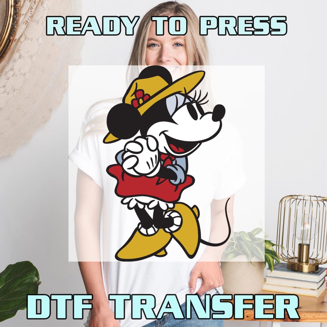 Disney Retro Minnie Mouse Heat Press Transfer, Disney Family DTF ...