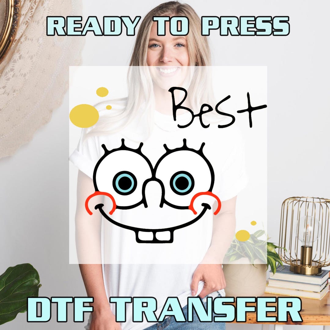 Spongebob and Patrick DTF Transfers, Funny Best Friends Heat Press ...