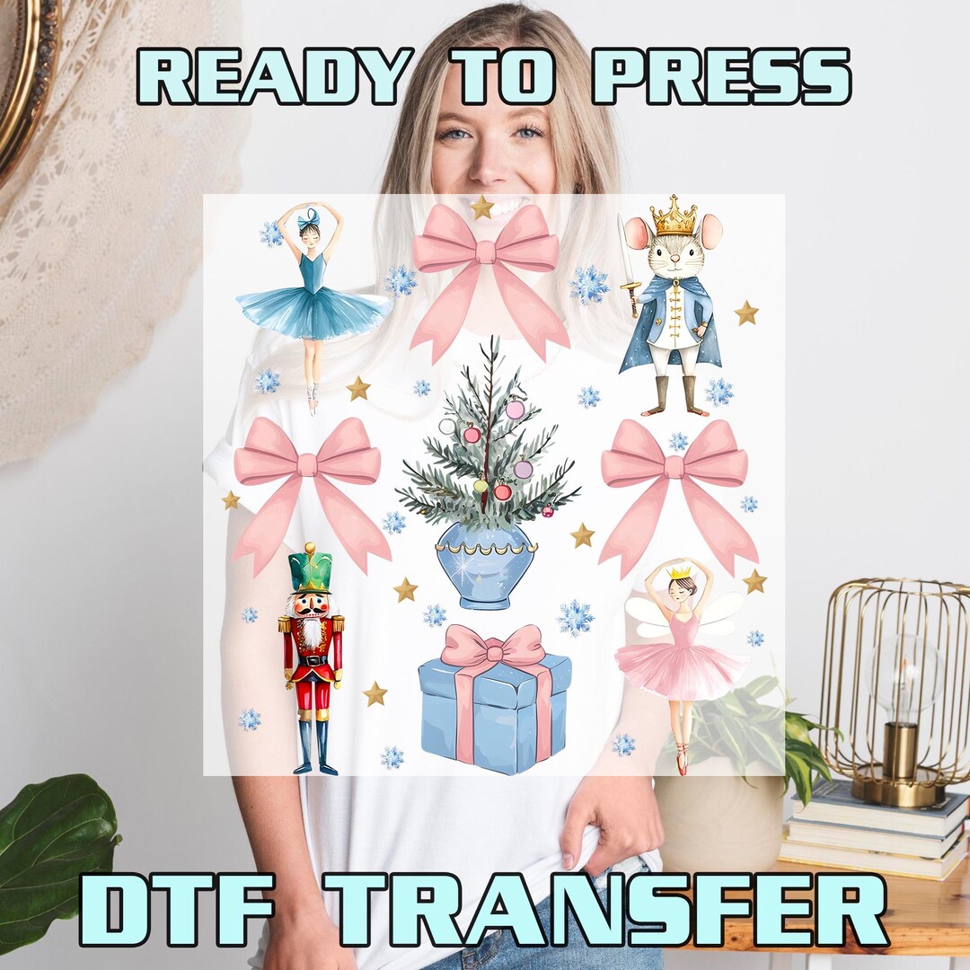 Cute Nutcracker Christmas Heat Press Transfer, DTF Transfers, Ready to ...