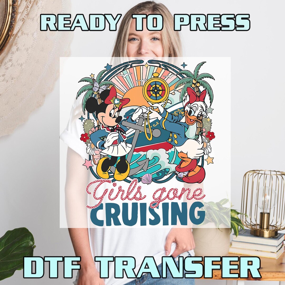 Mini Daisy Cruise Trip Heat Press Transfer, Disney Girls Gone Cruising ...