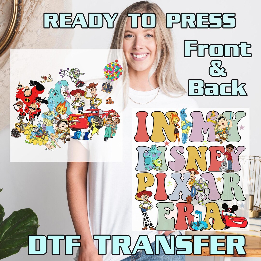 In My Disney Pixar Era Heat Press Transfer, Pixar Toy Story DTF ...