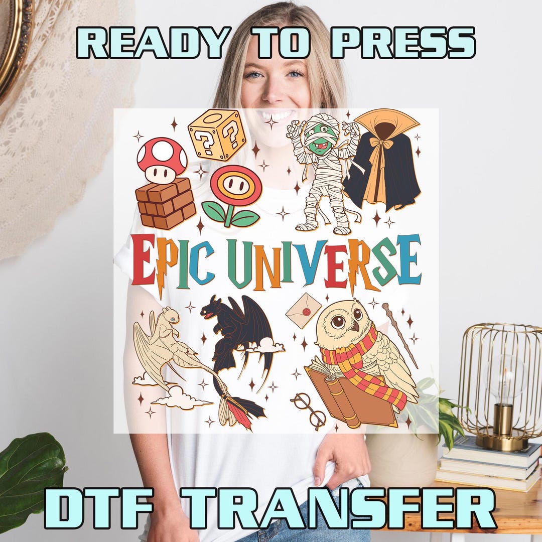 Retro Epic Universe Heat Press Transfer, Family Epic Universe Trip ...