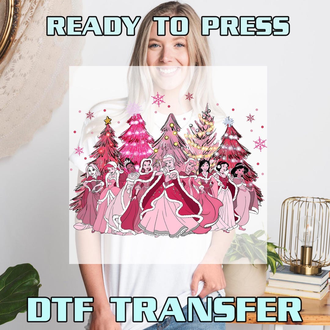Disney Christmas Heat Press Transfer, Christmas Tree DTF Transfer ...