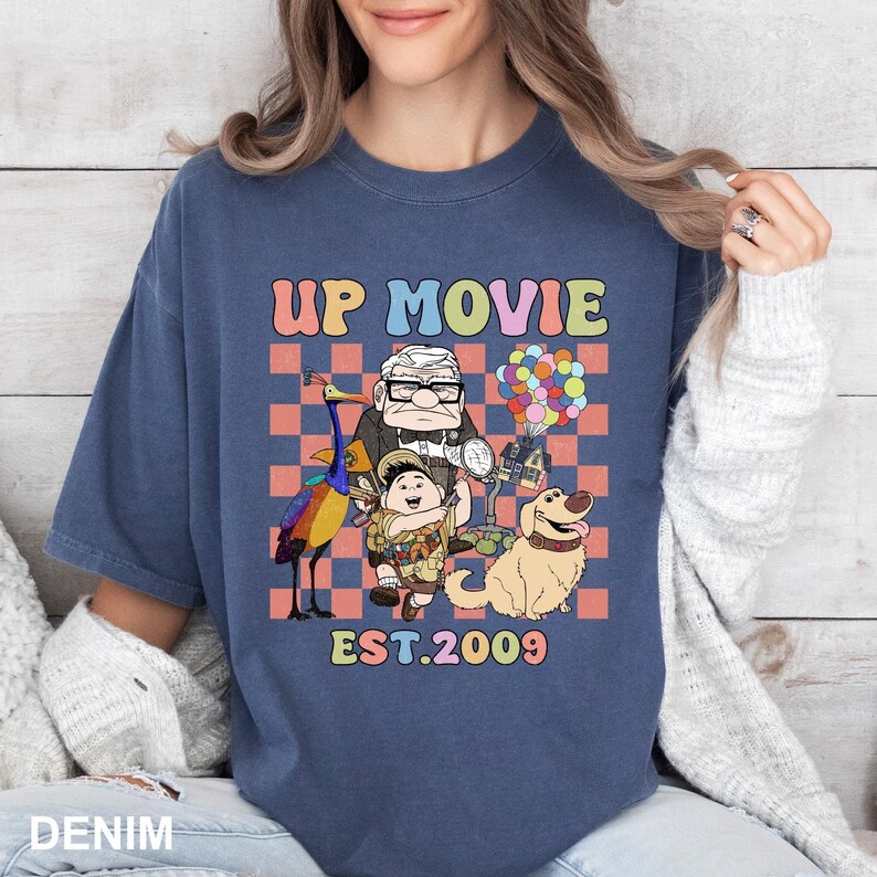 Pixar up Movie Heat Press Transfer, Disney DTF Transfers, Ready to ...