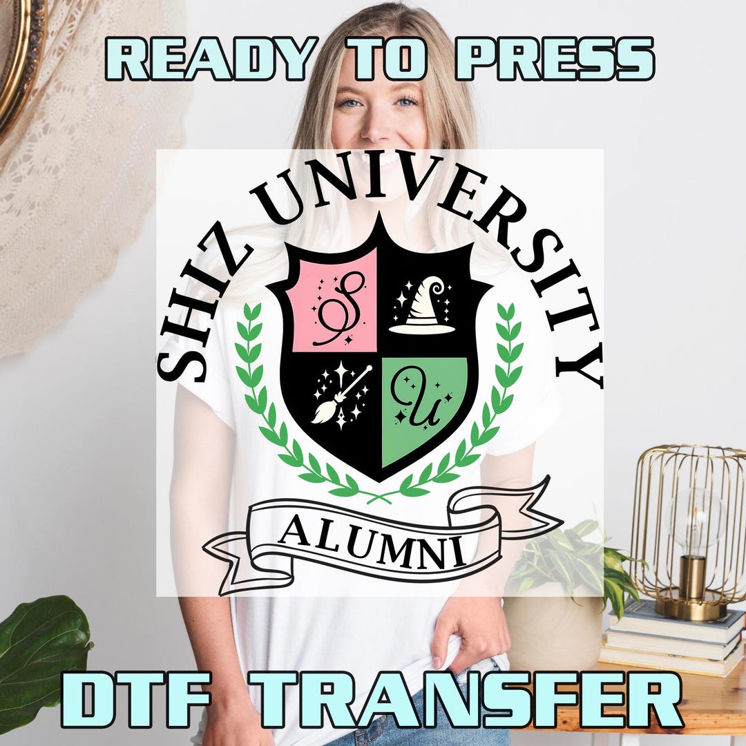 Shiz University Alumni DTF Transfers, Shiz University Wizard Heat Press ...
