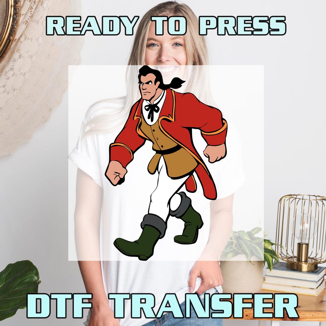 Gaston Head Heat Press Transfer, DTF Transfers, Ready to Press, Direct ...
