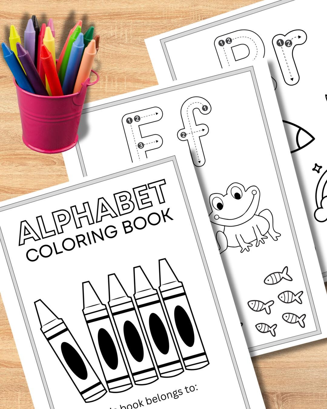 A to Z Printable Coloring Pages - Trace ABC - Etsy