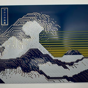 The Great Voltage Wave Printed Circuit Board Art, PCB Art, Circuit Board Art - Etsy