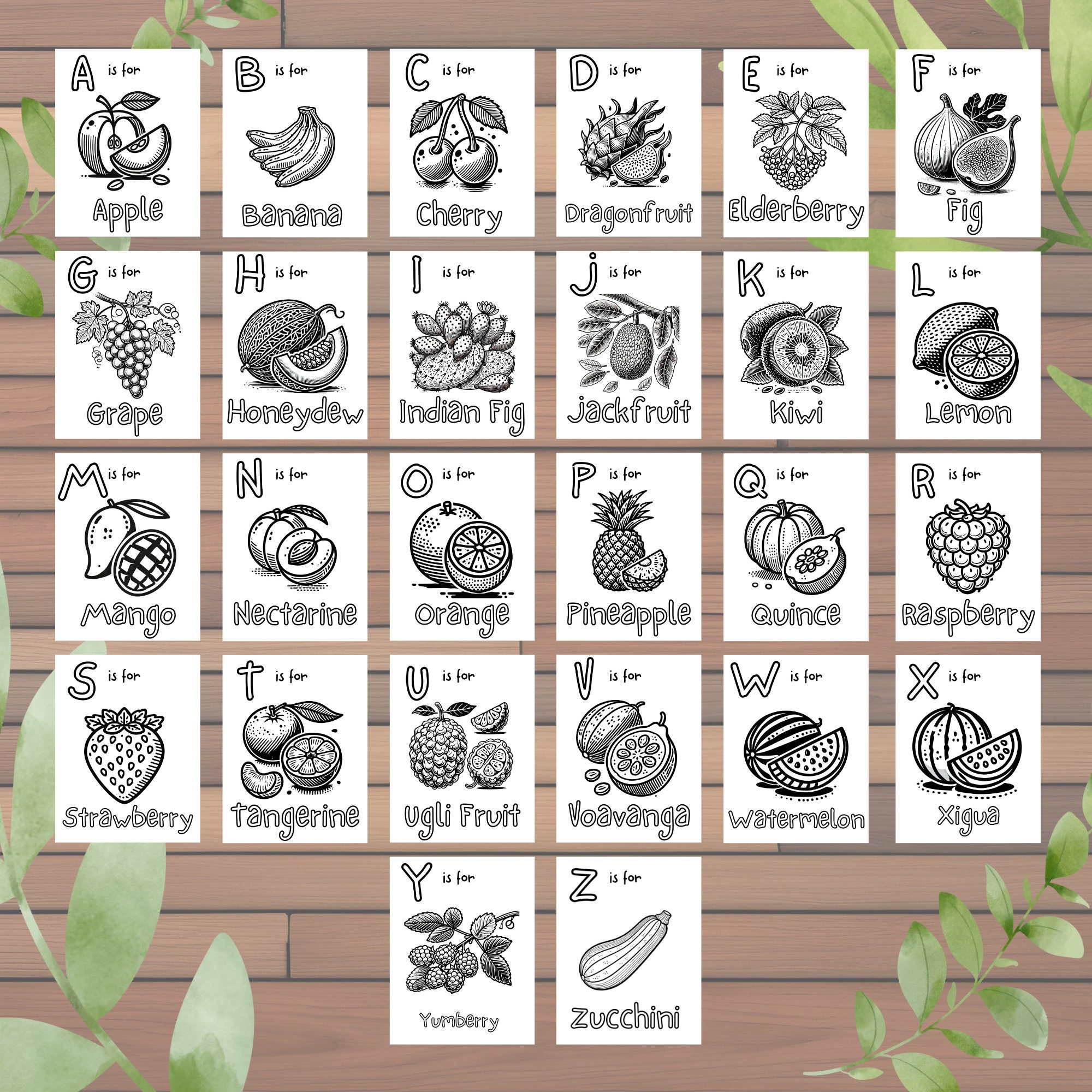 ABC Baby Shower Coloring Pages Alphabet Animal Coloring Sheets ...