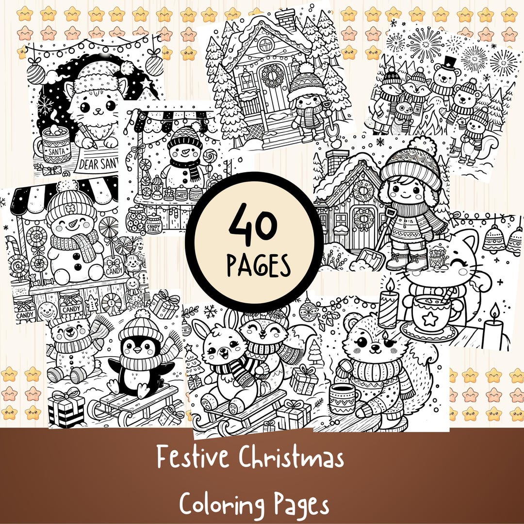 40 Festive Christmas Coloring Pages | Printable Holiday Designs for ...