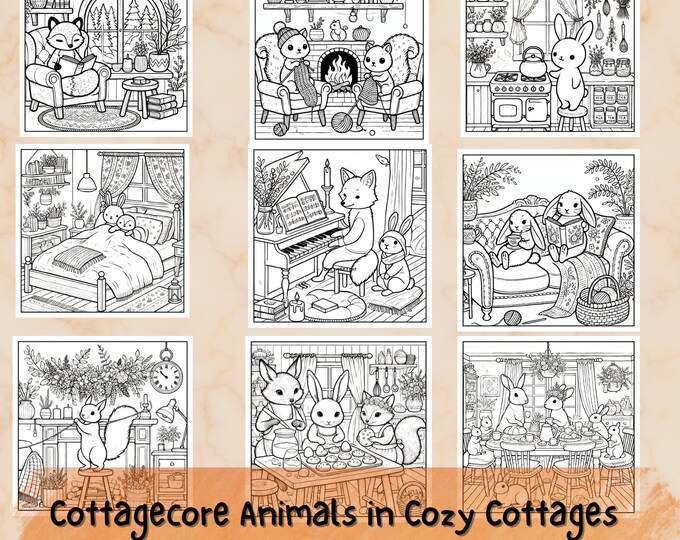 Cottage Core Animals in Cozy Cottages | Relaxing Book | 9 Aesthetic ...