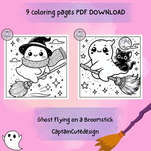 9 Simple Coloring Pages for Kids Kawaii Ghost Coloring Pages Halloween ...