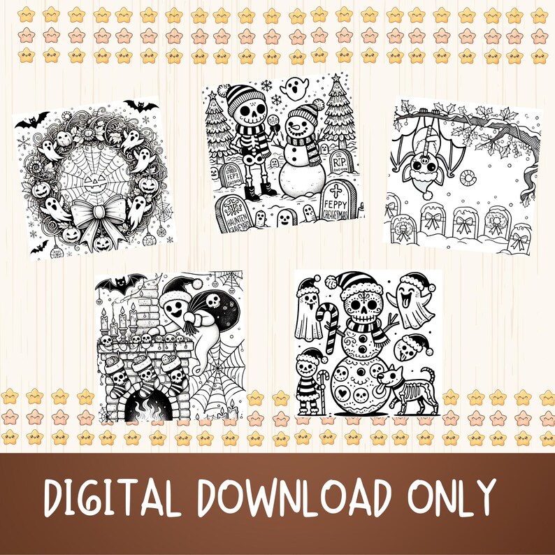 Spooky Christmas Ghost Coloring Pages 50 Festive & Haunting Printable ...