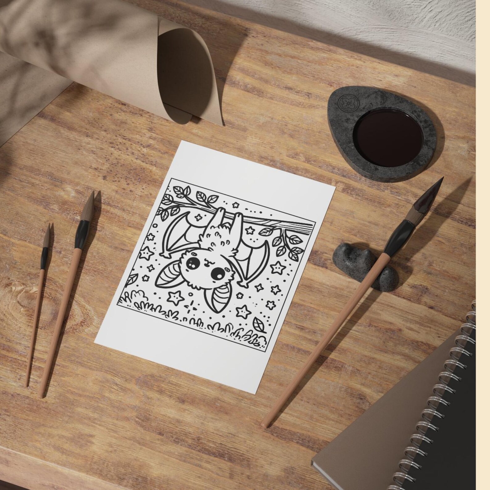 20 Simple Coloring Pages for Kids, Kawaii Forest Animals Coloring ...