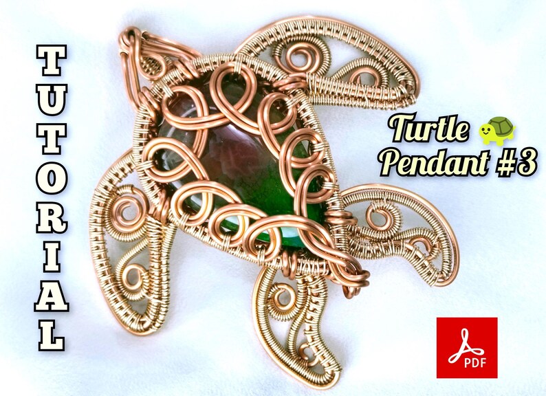 Wire Wrap Tutorial Turtle Pendant #3 – DIY Jewelry Making PDF Step-by ...