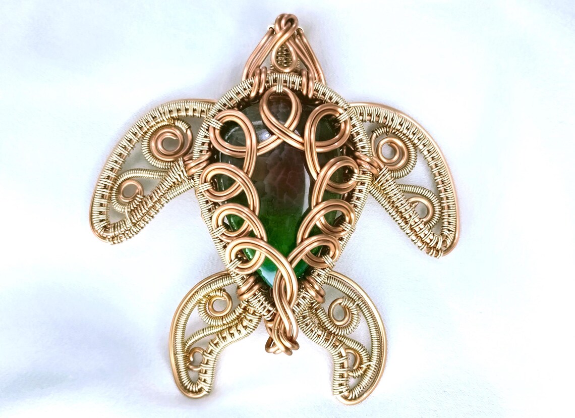 Wire Wrap Turtle Pendant #3 Tutorial: DIY Jewelry Making Course ...