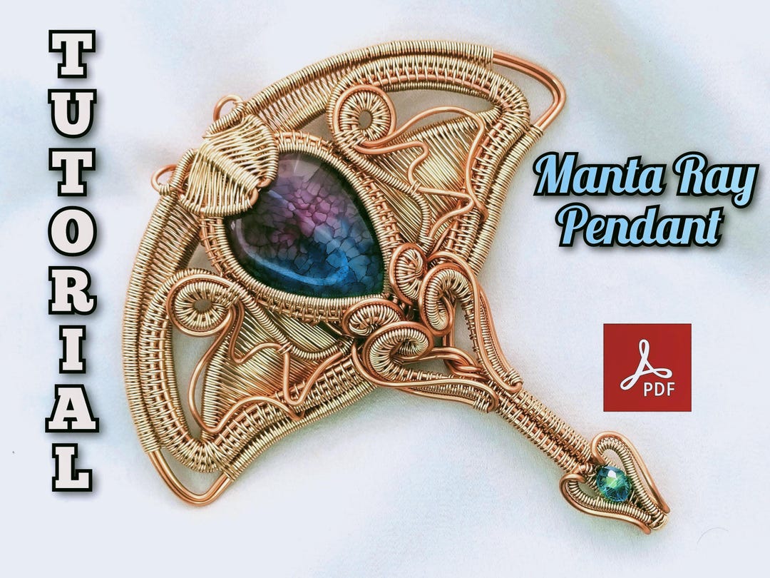 Wire Wrap Tutorial Manta Ray Pendant – DIY Jewelry Making Guide PDF ...
