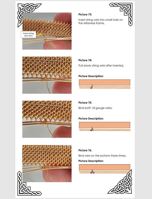 Milanese Bracelet Tutorial: DIY Wire Weaving Pattern (PDF Digital ...