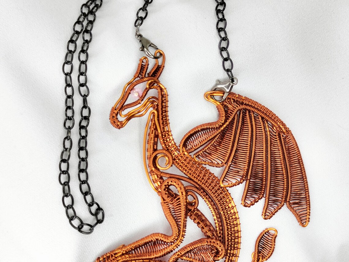 Wire Wrap Dragon Pendant Tutorial: DIY Jewelry Making Guide (digital ...