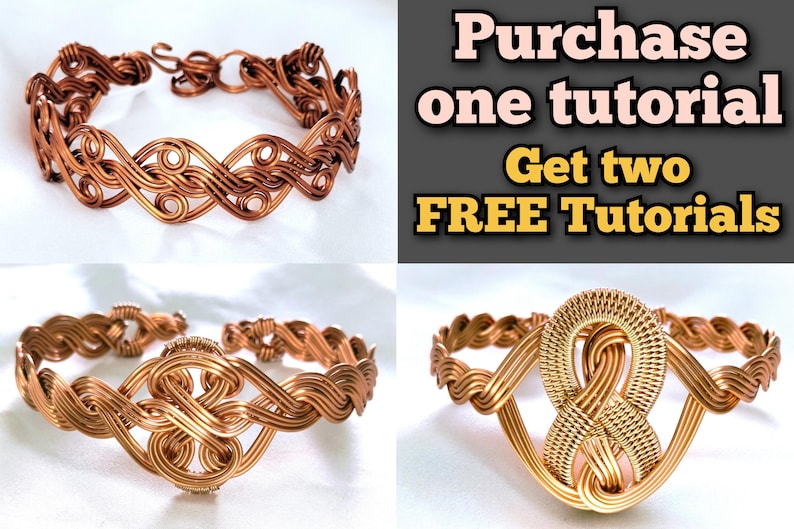 Wire Wrap Bracelet Tutorial PDF Download: Buy One, Get Two Free ...