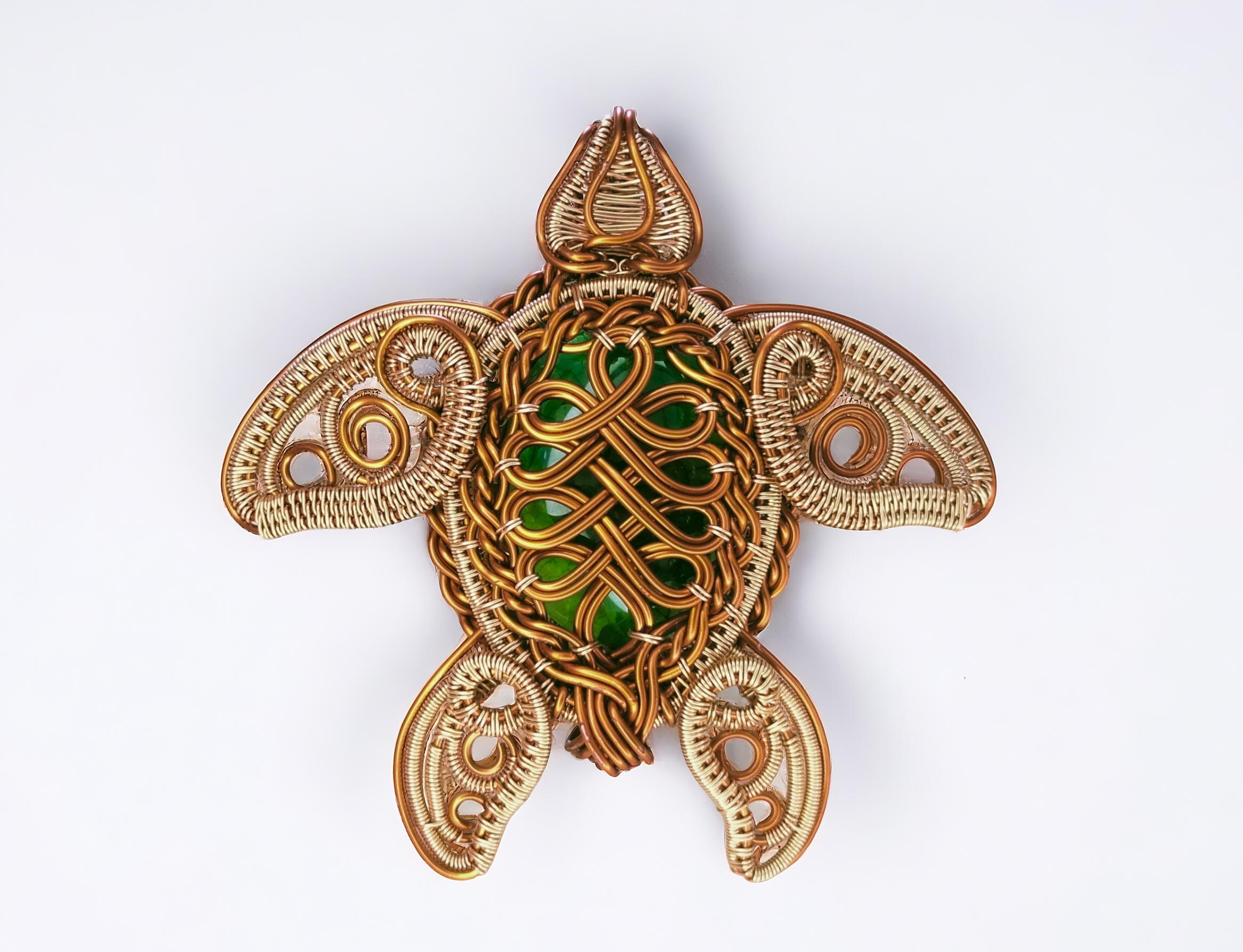 Wire Wrap Turtle Pendant #4 Tutorial: DIY Jewelry Course (digital ...