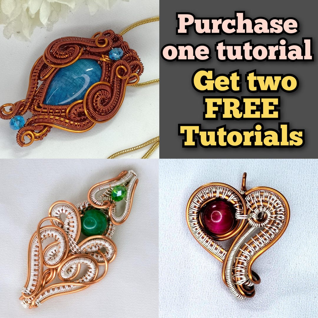 Wire Wrap Jewelry Tutorial: Floral Pendant + 2 FREE (digital Download ...