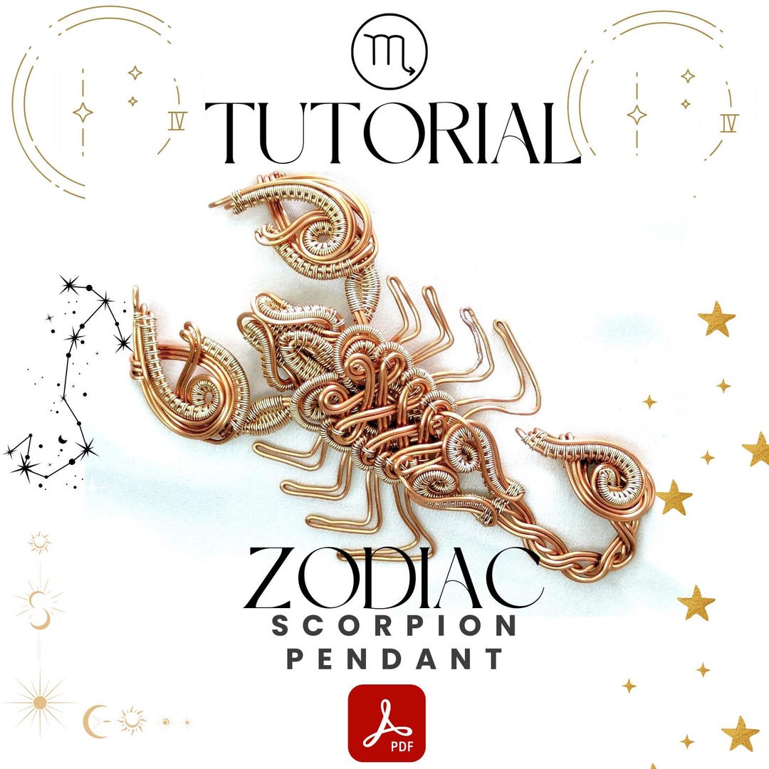 Scorpio Pendant Wire Wrap Tutorial: DIY Zodiac Jewelry (digital ...