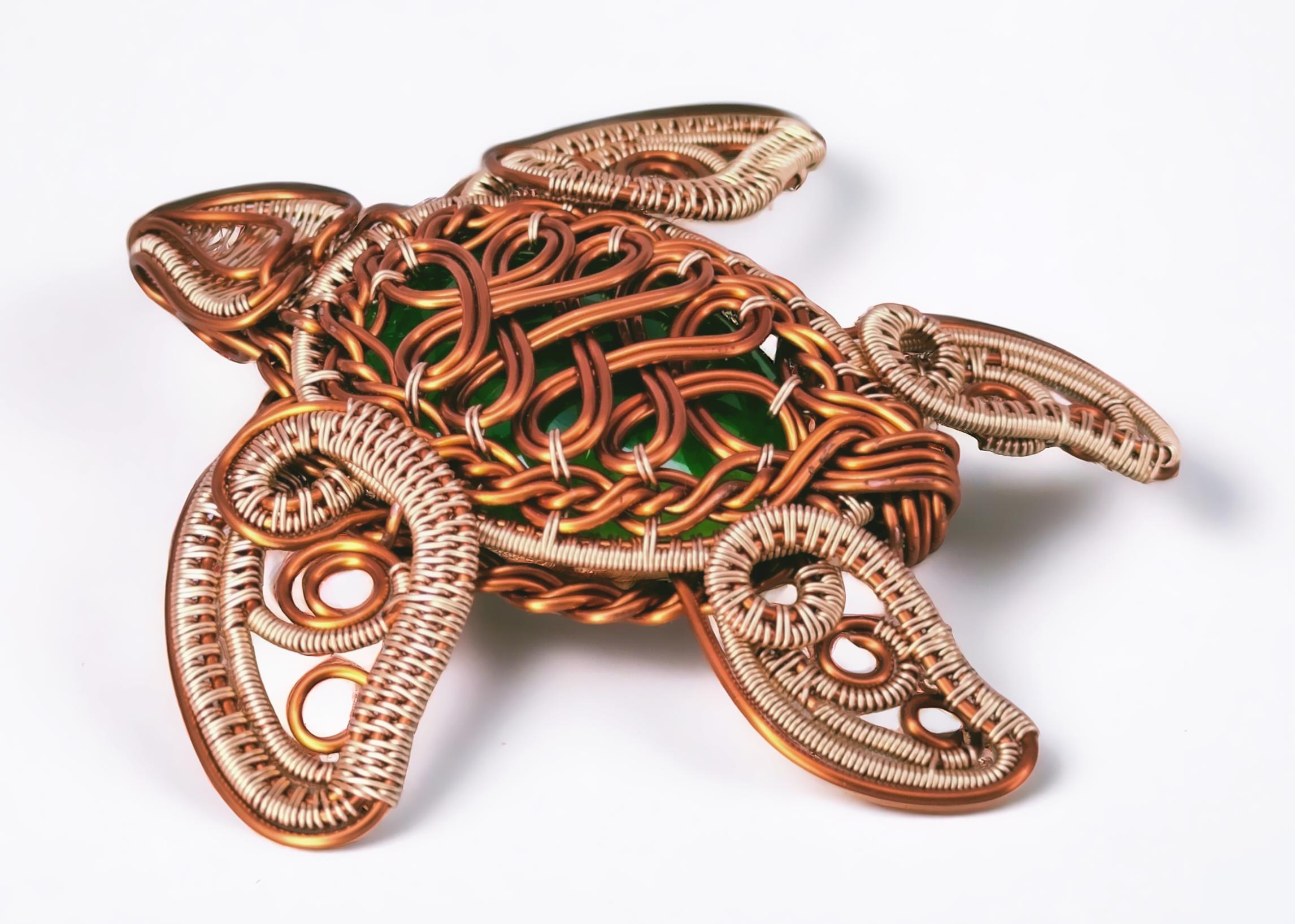Wire Wrap Turtle Pendant #4 Tutorial: DIY Jewelry Course (digital ...