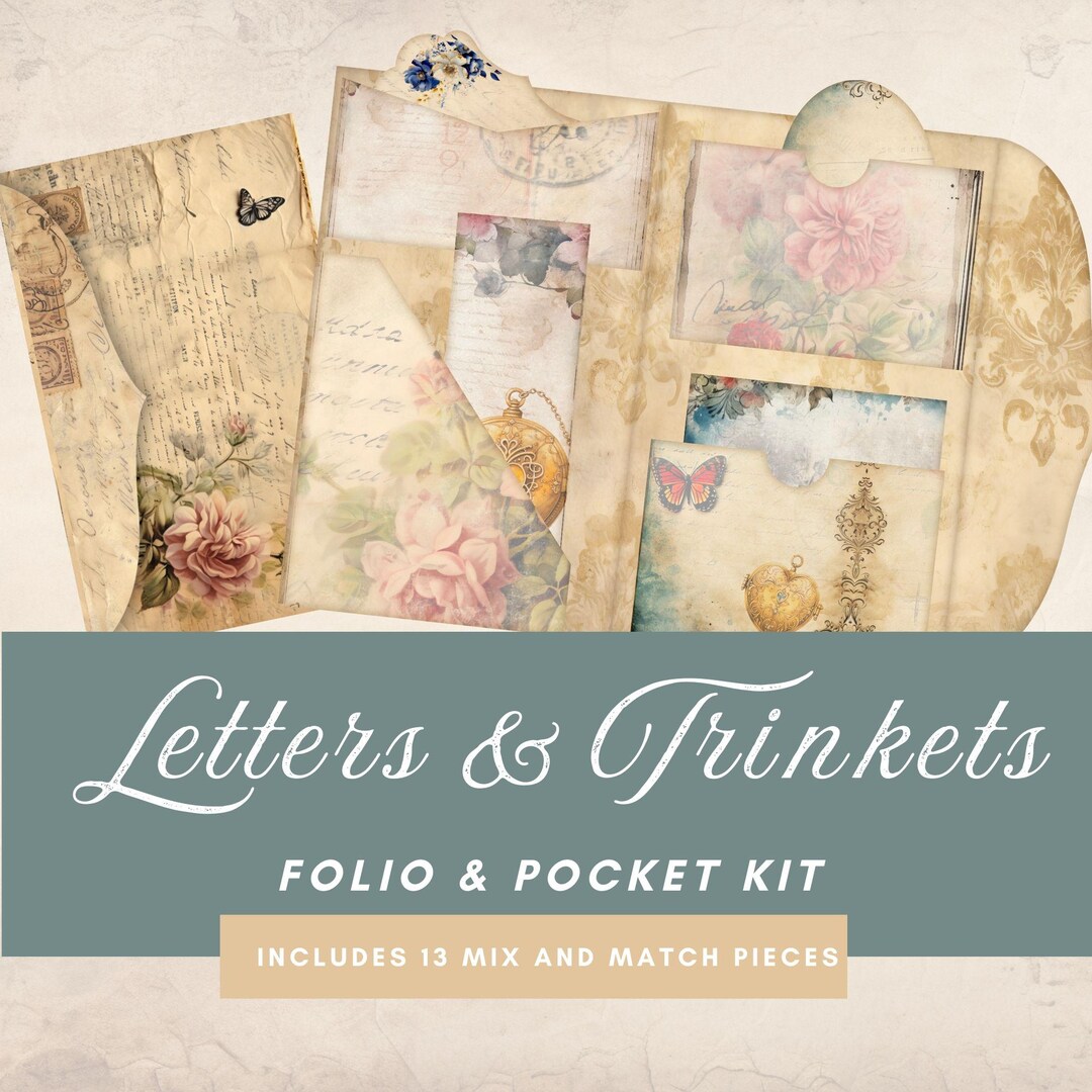 Letters Junk Journal Folio| Vintage Lockets | Old Letters Printable ...