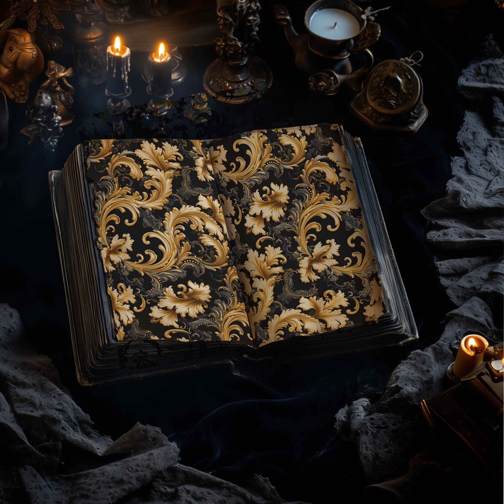 Seamless Printable Baroque Papers | Seamless Pattern | Gold Baroque ...