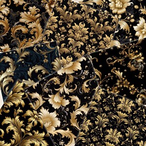 Seamless Printable Baroque Papers | Seamless Pattern | Gold Baroque ...