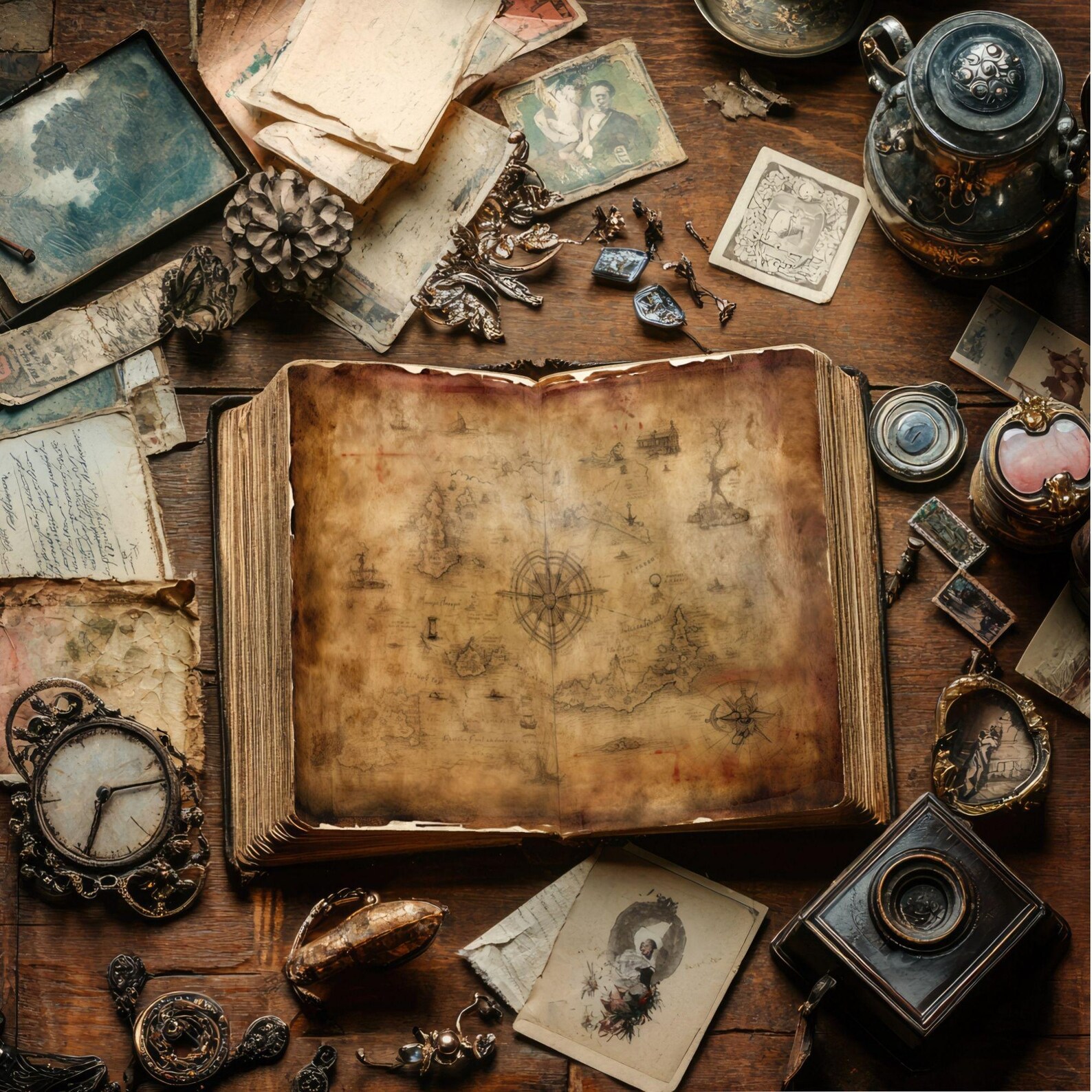 Old Map Junk Journal Pages | Digital Scrapbook Background | Treasure ...